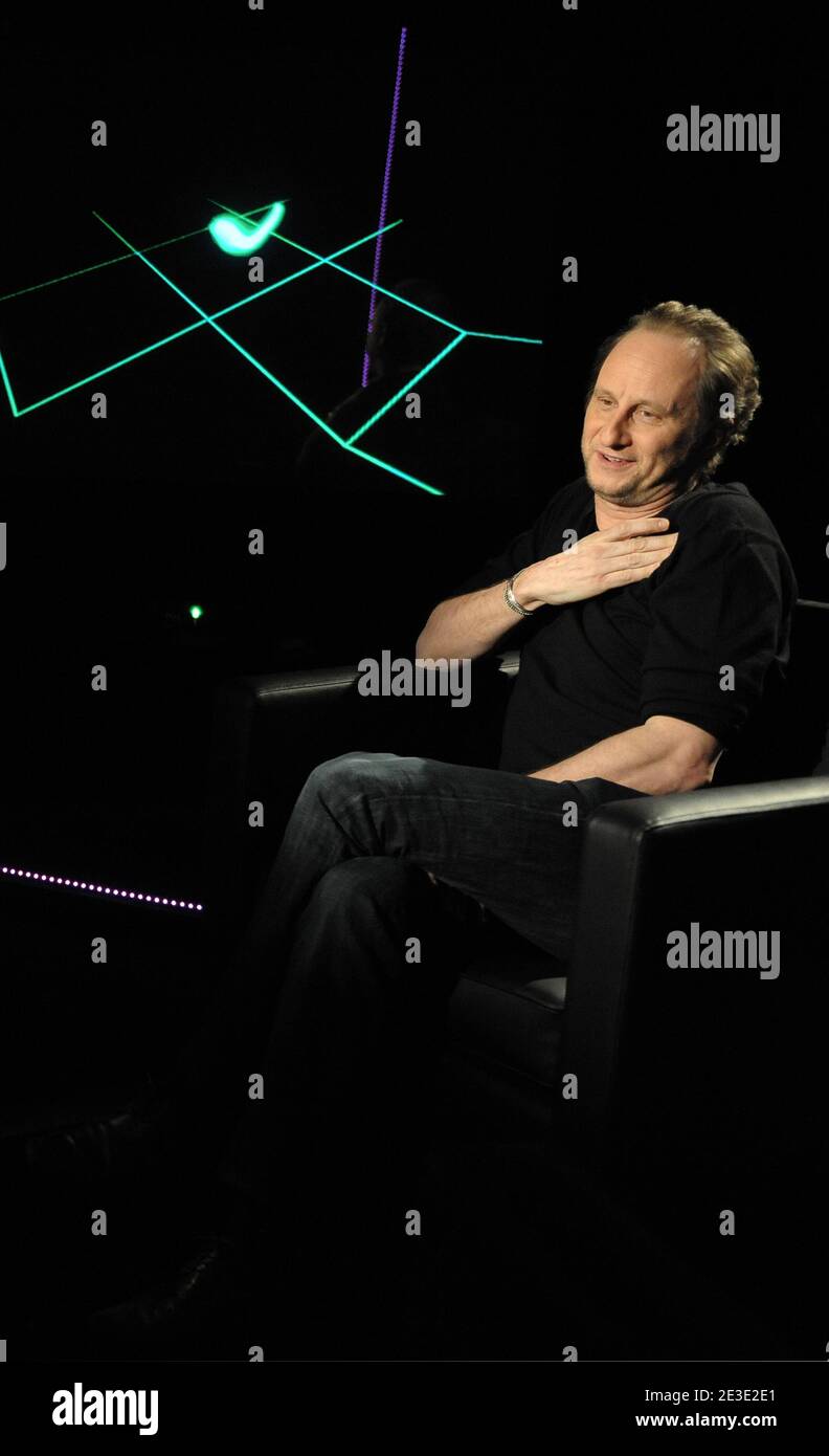 Belgian actor Benoit Poelvoorde during the taping of 'La traversee du ...