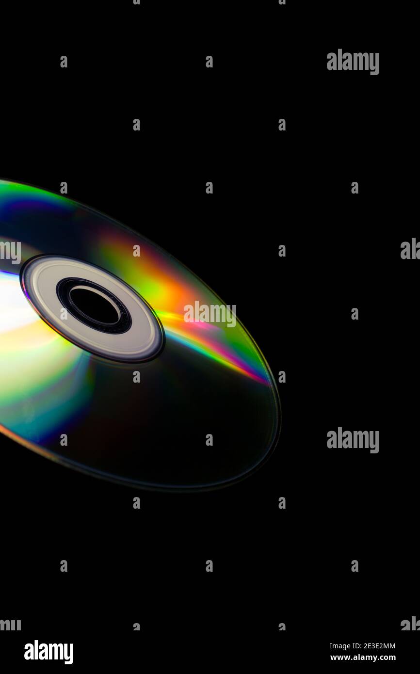 compact-disc on a black background Stock Photo - Alamy