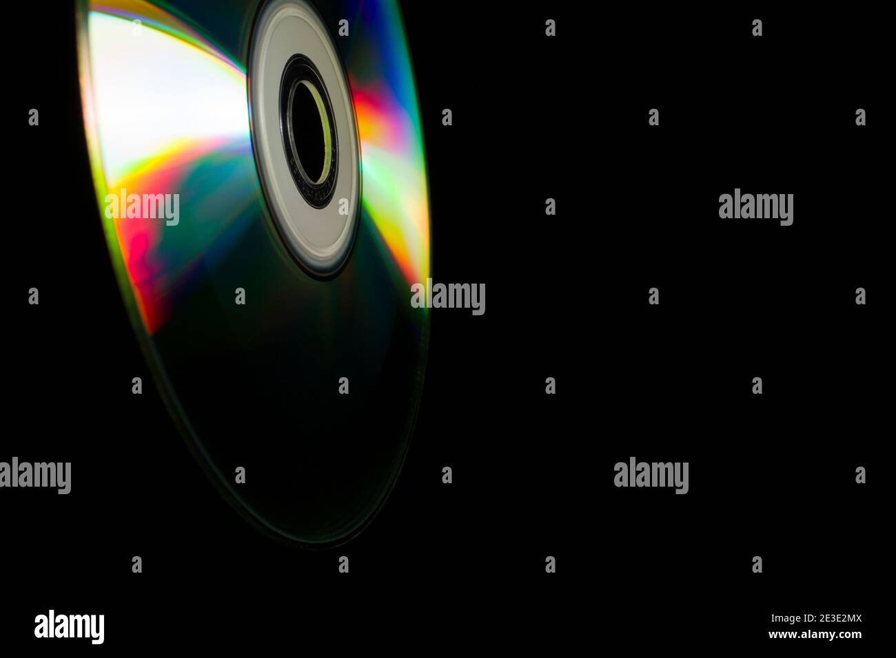 compact-disc on a black background Stock Photo - Alamy