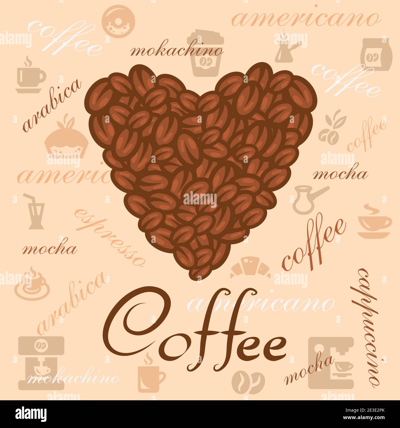 Simple latte art in Stock Vector Images - Alamy