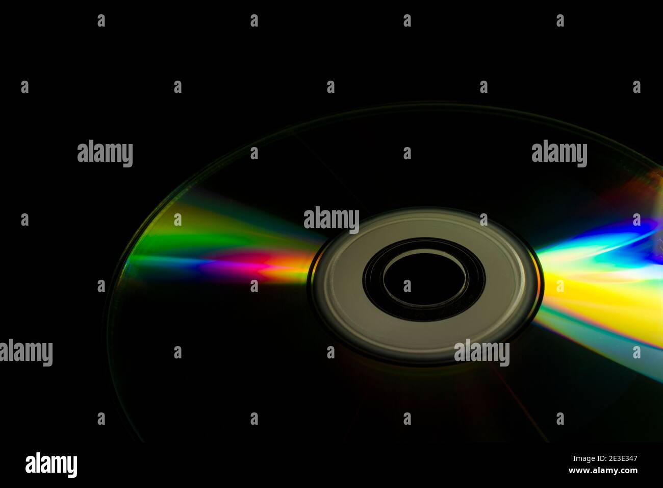 compact-disc on a black background Stock Photo - Alamy