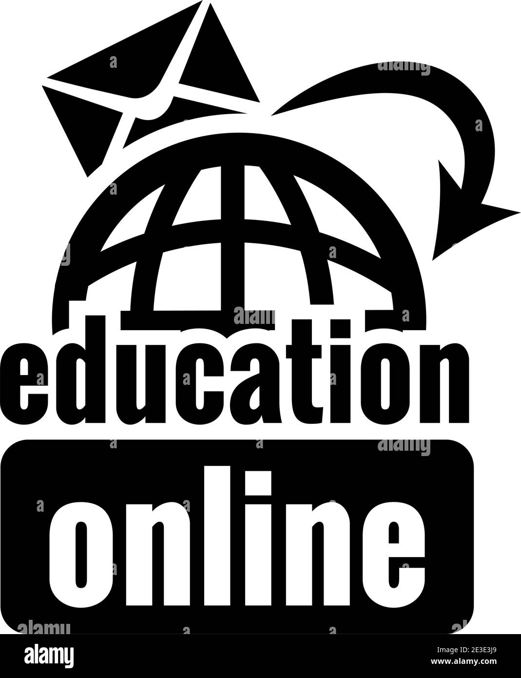 Vector Black Distance Education Concept Icon for web and mobile Stock ...