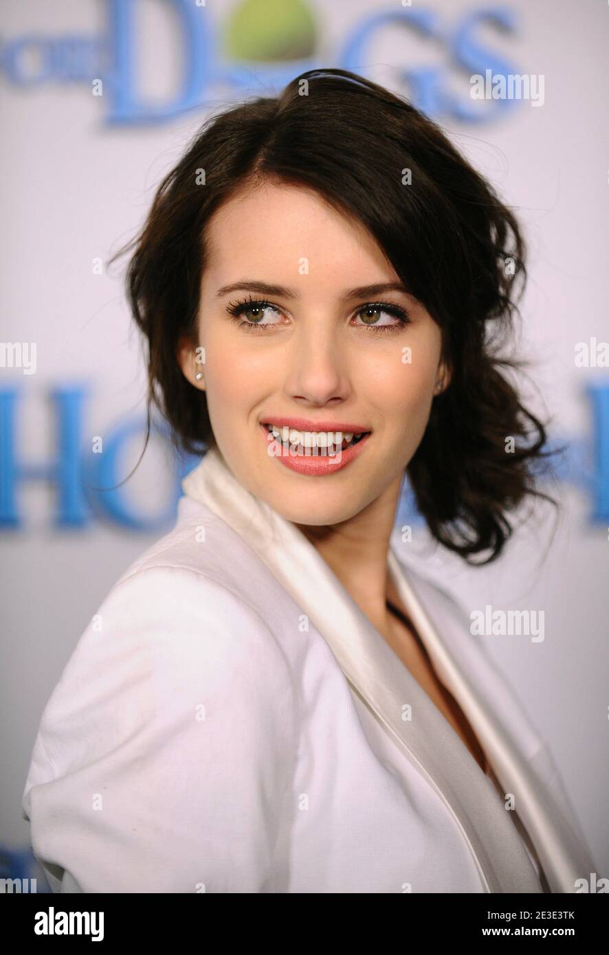 Emma Roberts arriving at the premiere of Dreamworks Pictures 'Hotel For ...