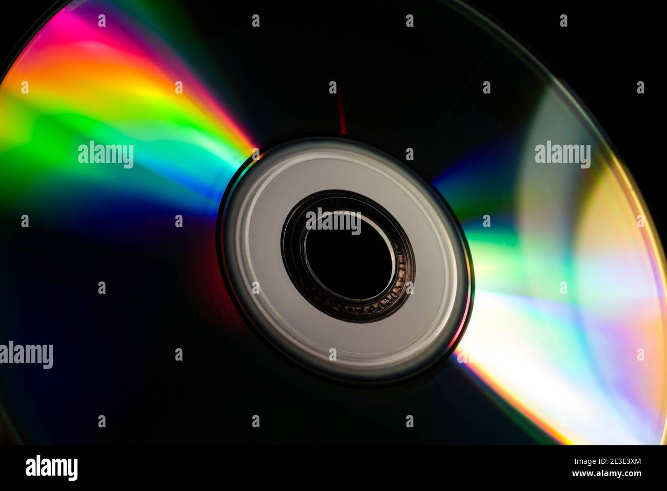 compact-disc on a black background Stock Photo - Alamy