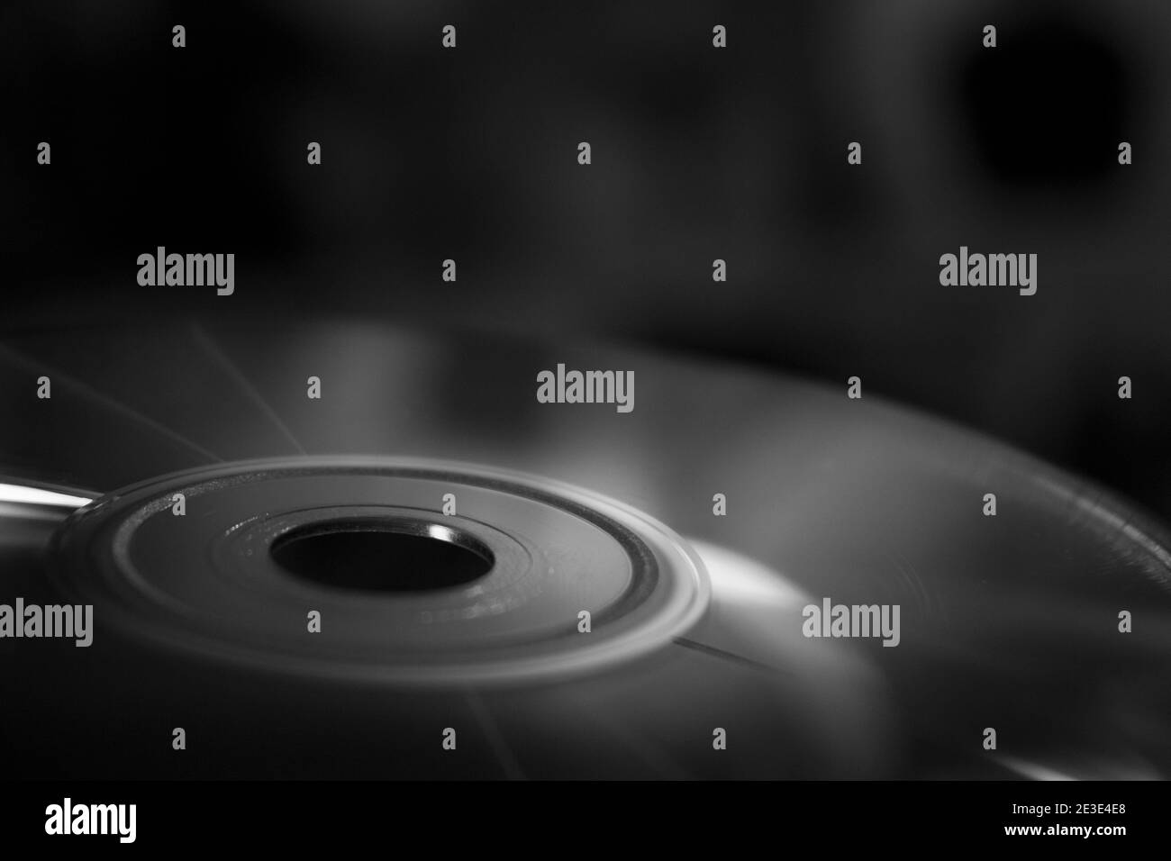 compact-disc on a black background Stock Photo - Alamy