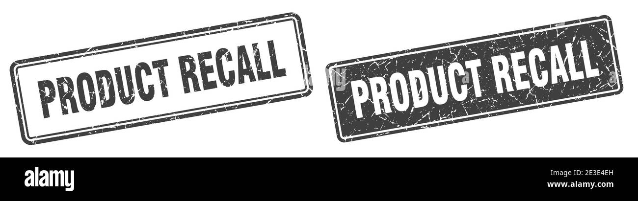 product recall square stamp. product recall grunge sign set Stock ...