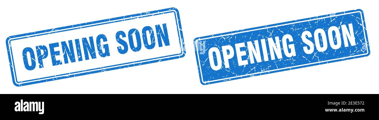 opening soon square stamp. opening soon grunge sign set Stock Vector ...