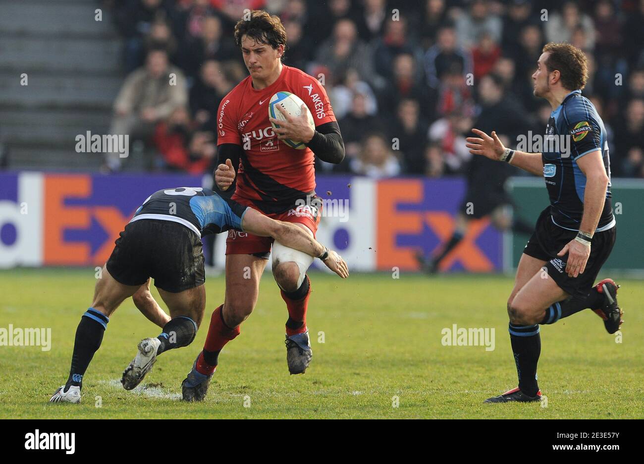 Yannick Jauzion during the Heineken Cup Rugby match, Stade Toulousain ...