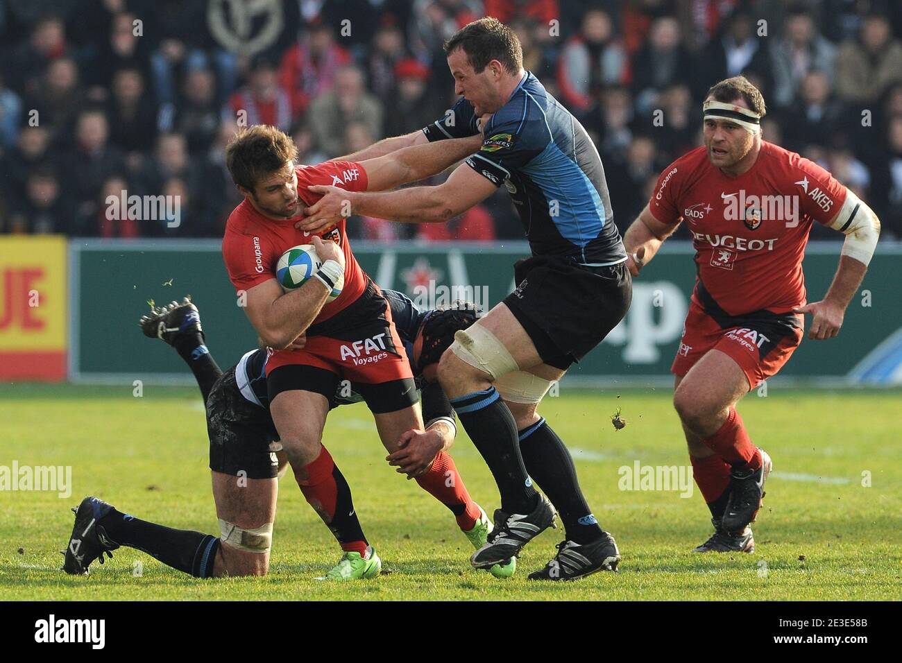 Vincent Clerc during the Heineken Cup Rugby match, Stade Toulousain vs ...