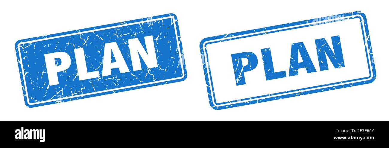 plan square stamp. plan grunge sign set Stock Vector Image & Art - Alamy