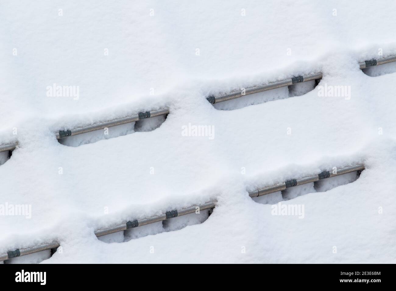 Snow guard on the roof with snow hi-res stock photography and images ...