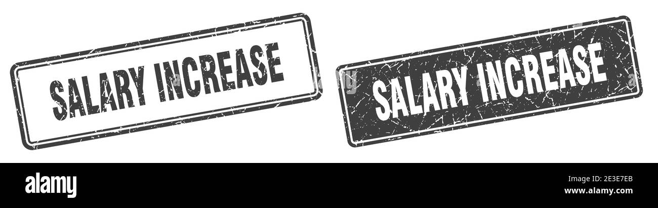 salary increase square stamp. salary increase grunge sign set Stock ...