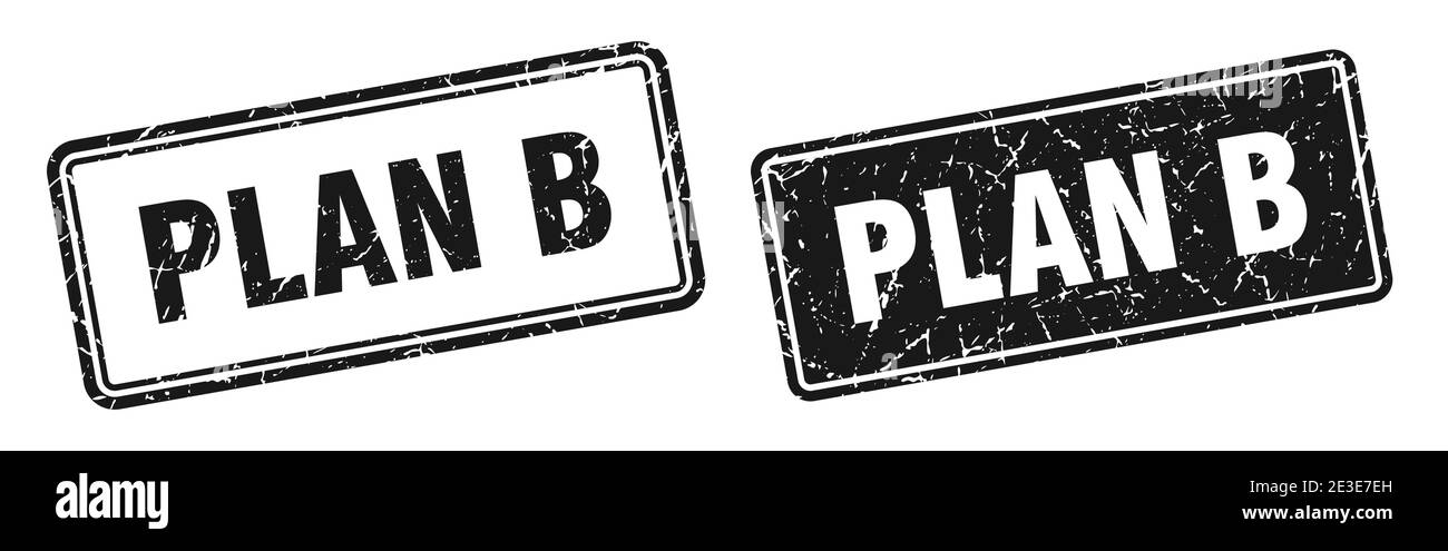plan b square stamp. plan b grunge sign set Stock Vector Image & Art ...