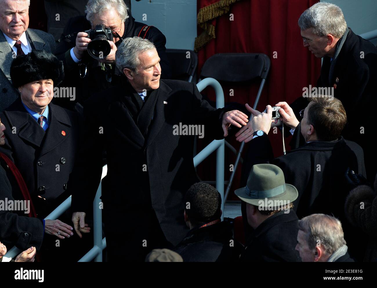 President George W. Bush arrives for President Barack Obama's ...
