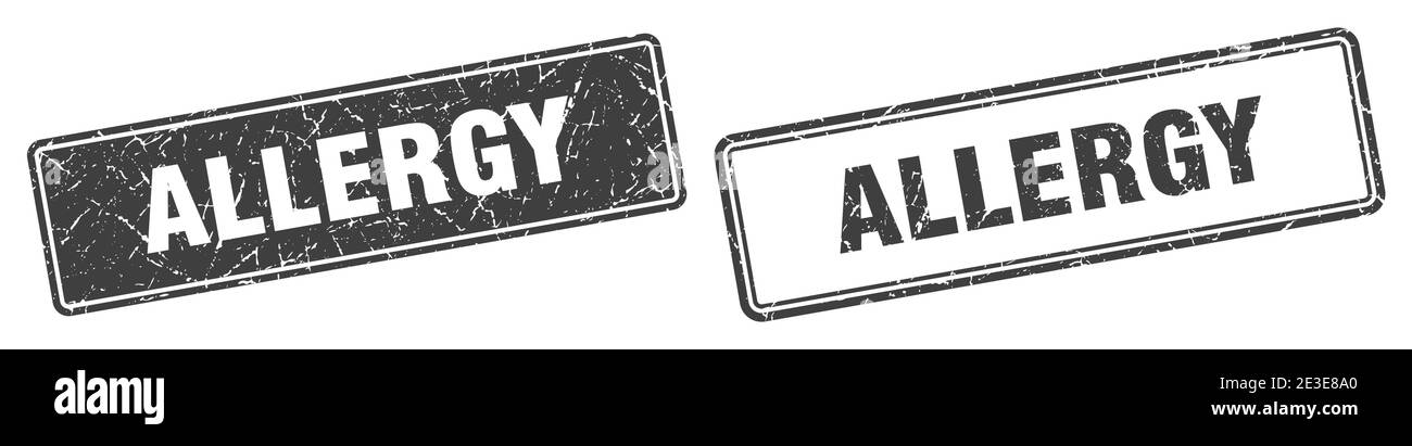 allergy square stamp. allergy grunge sign set Stock Vector Image & Art ...