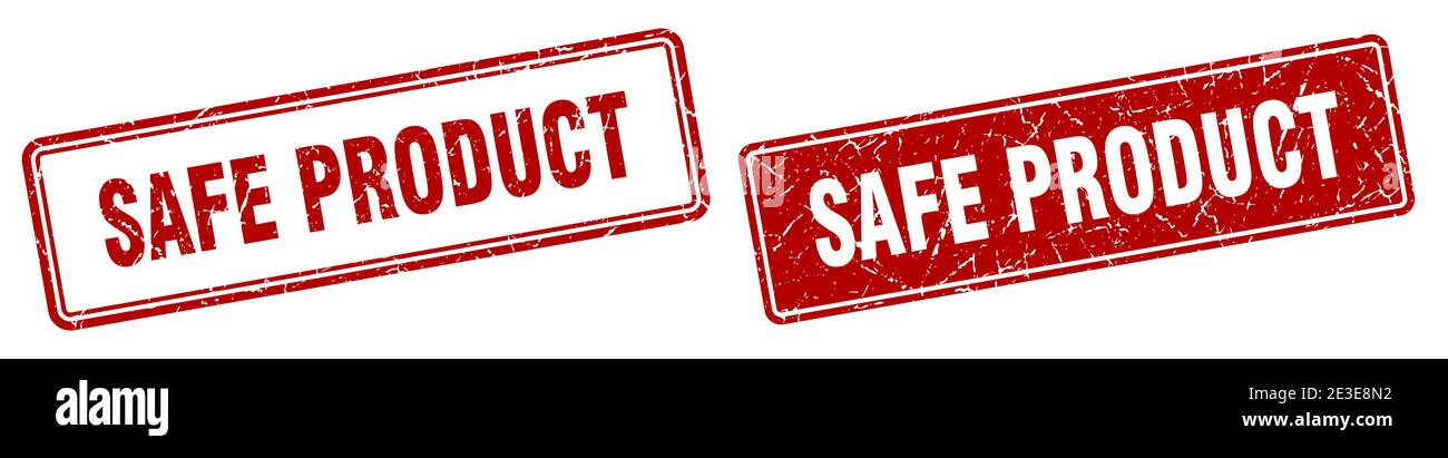 safe product square stamp. safe product grunge sign set Stock Vector ...