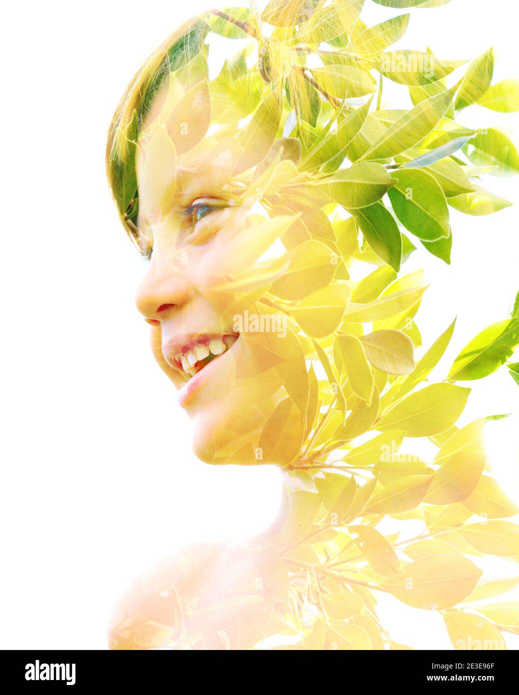 A creative fresh colored child's portrait Stock Photo - Alamy