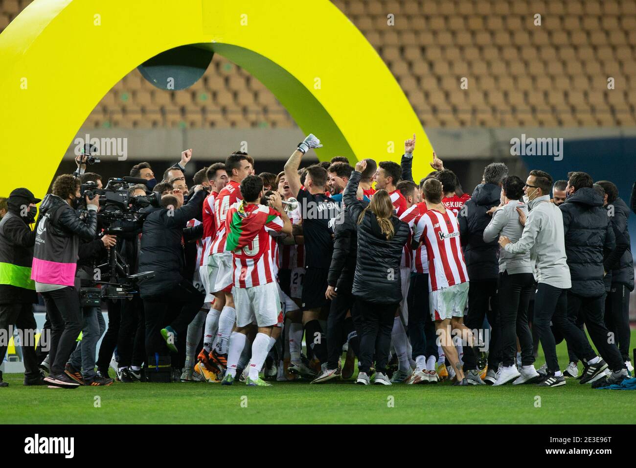 Athletic Club Bilbao celebration after winning the Spanish Super Cup ...