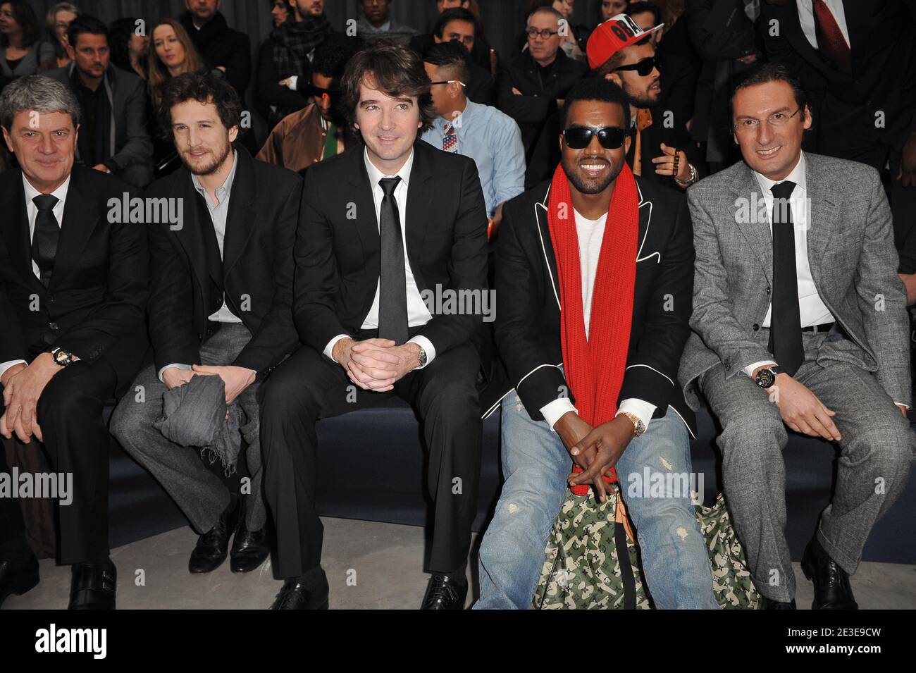 Yves Carcelle, Guillaume Canet, Antoine Arnault, Kanye West and Pietro ...