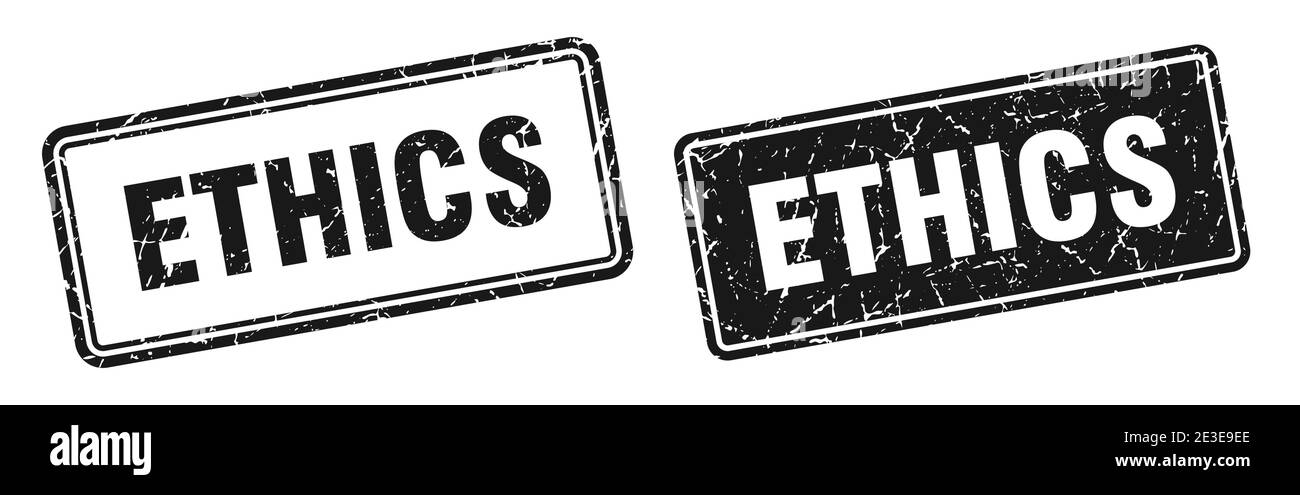 ethics square stamp. ethics grunge sign set Stock Vector Image & Art ...