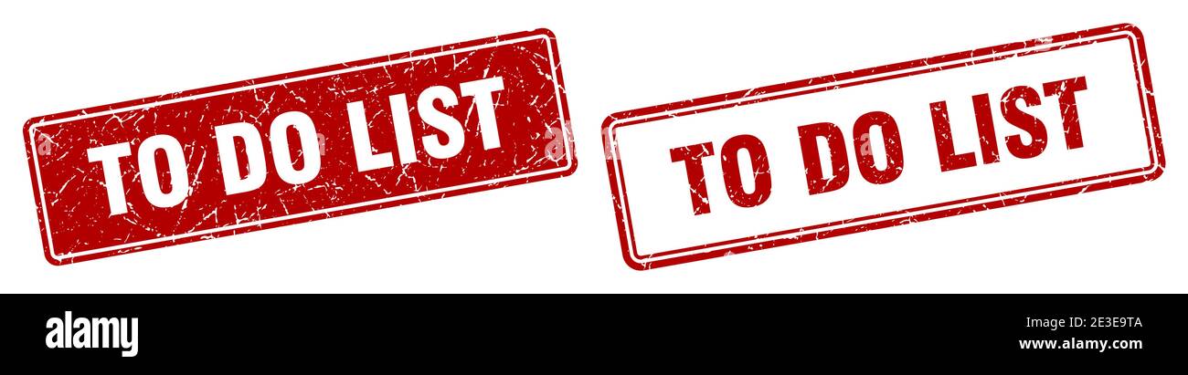 to do list square stamp. to do list grunge sign set Stock Vector Image ...