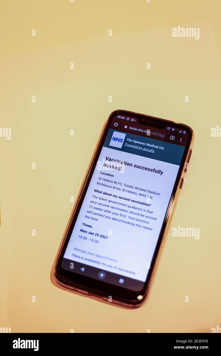 Text Message Confirming Covid19 Vaccination Appointment - NHS - UK ...