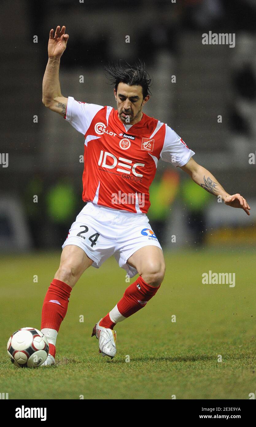 Reims' Thomas Ayasse during the Second League Soccer match, Stade de ...