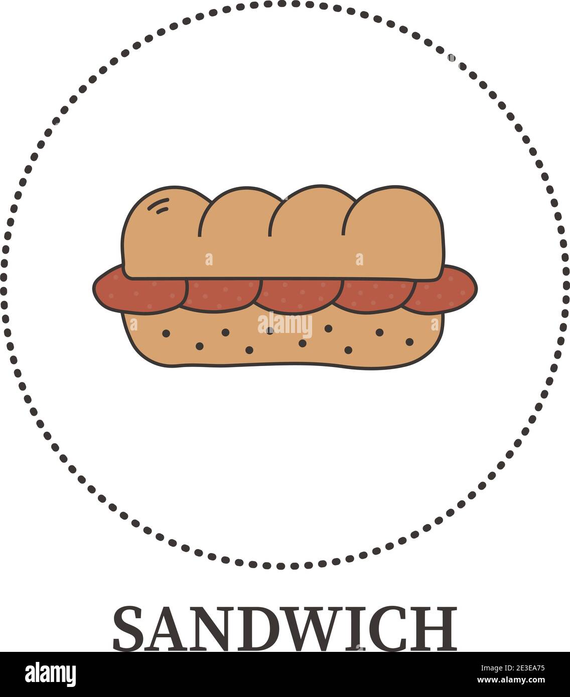 Abstract big sandwich on white background - Vector illustration Stock ...