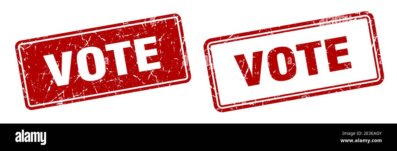 vote square stamp. vote grunge sign set Stock Vector Image & Art - Alamy