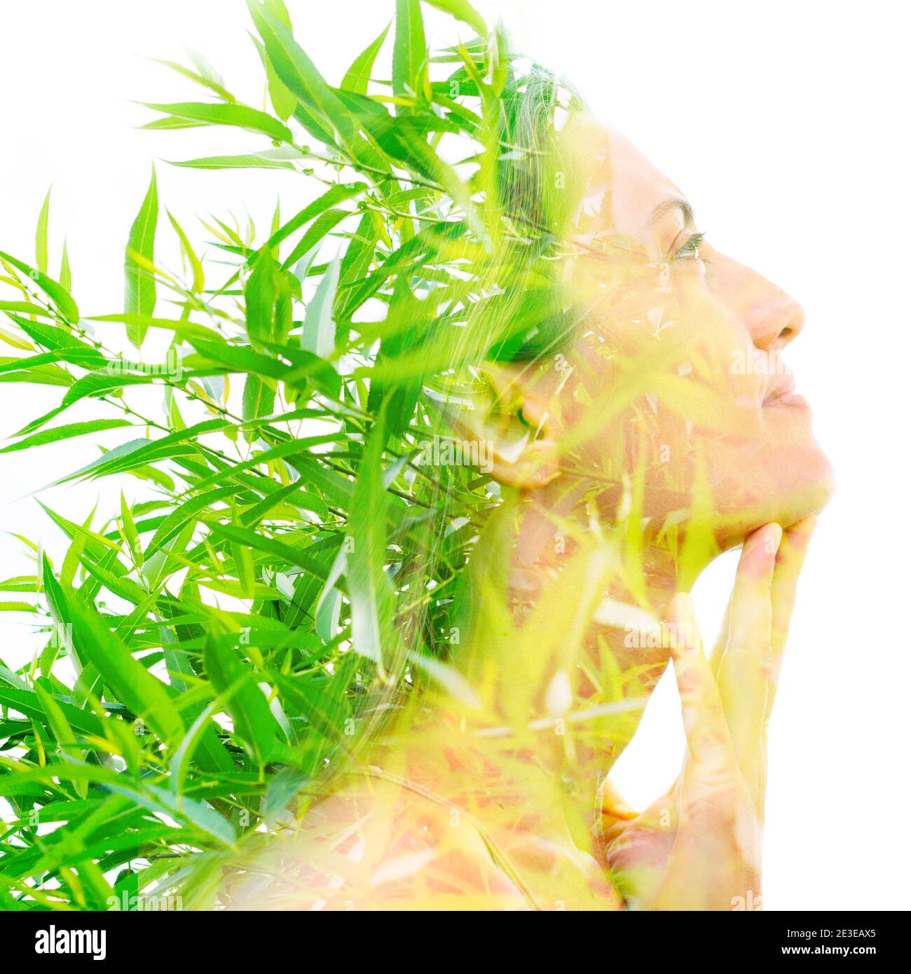 A creative fresh colored portrait Stock Photo - Alamy