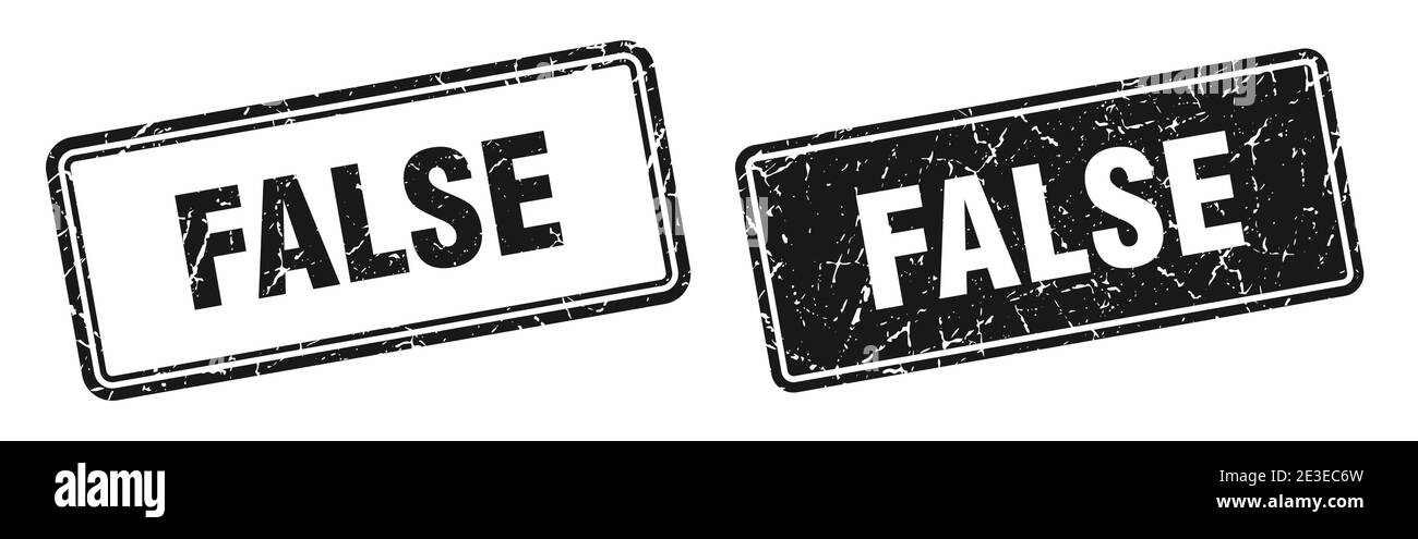 false square stamp. false grunge sign set Stock Vector Image & Art - Alamy