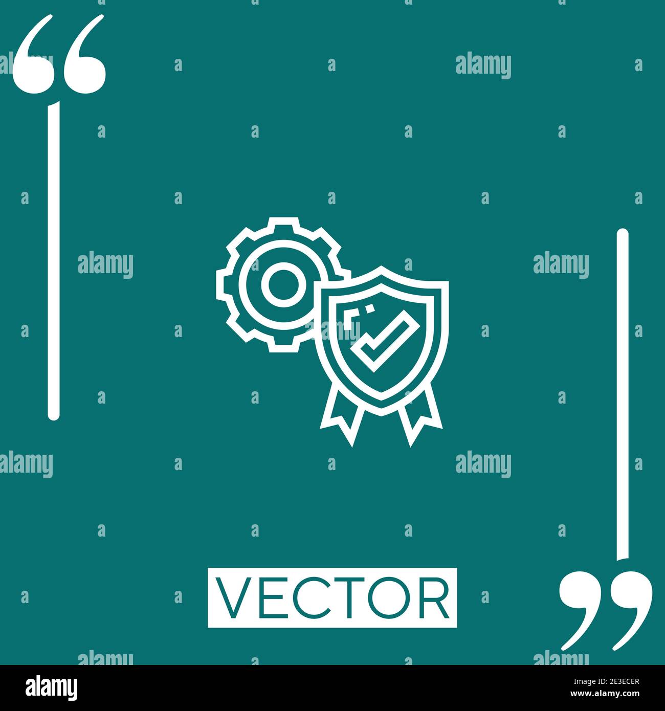 quality assurance vector icon Linear icon. Editable stroke line Stock ...