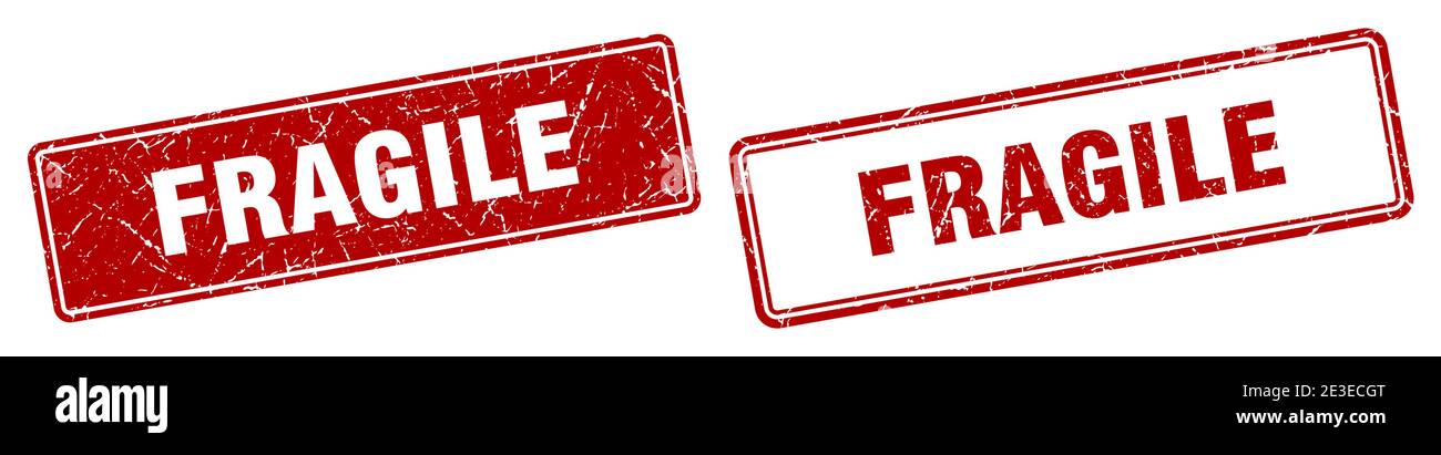 fragile square stamp. fragile grunge sign set Stock Vector Image & Art ...