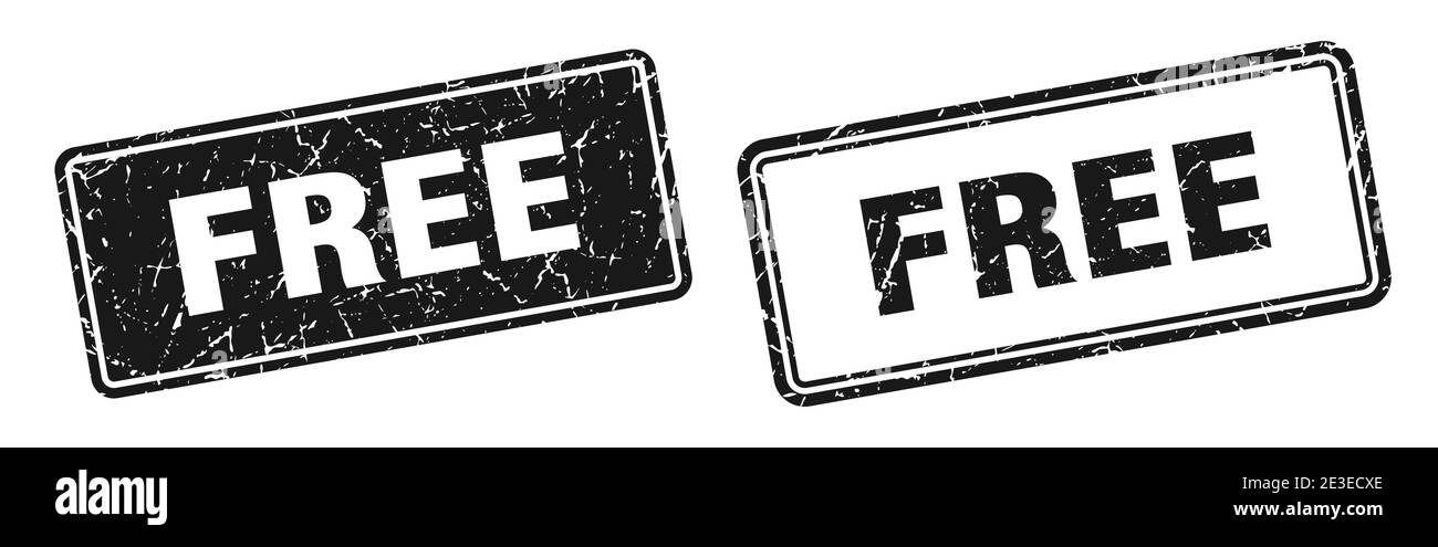 free square stamp. free grunge sign set Stock Vector Image & Art - Alamy