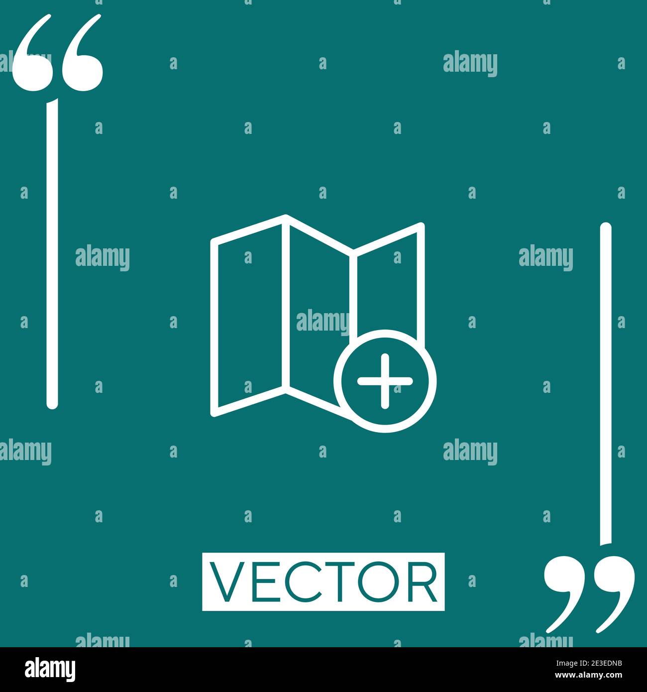map vector icon Linear icon. Editable stroke line Stock Vector Image ...