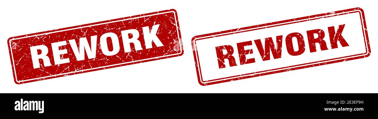 rework square stamp. rework grunge sign set Stock Vector Image & Art ...