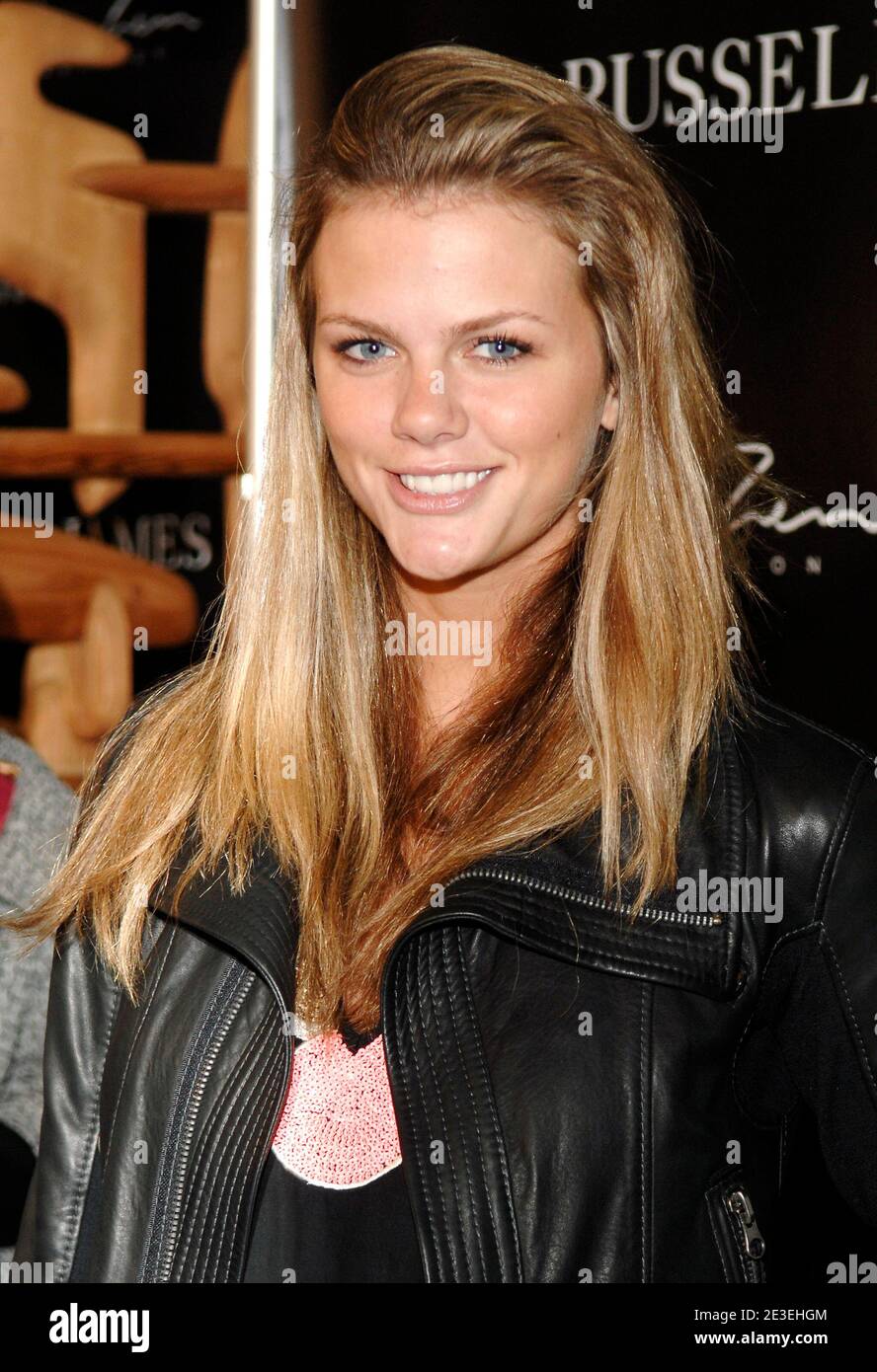 Model Brooklyn Decker arriving at Russell James & teNeues launch of ...