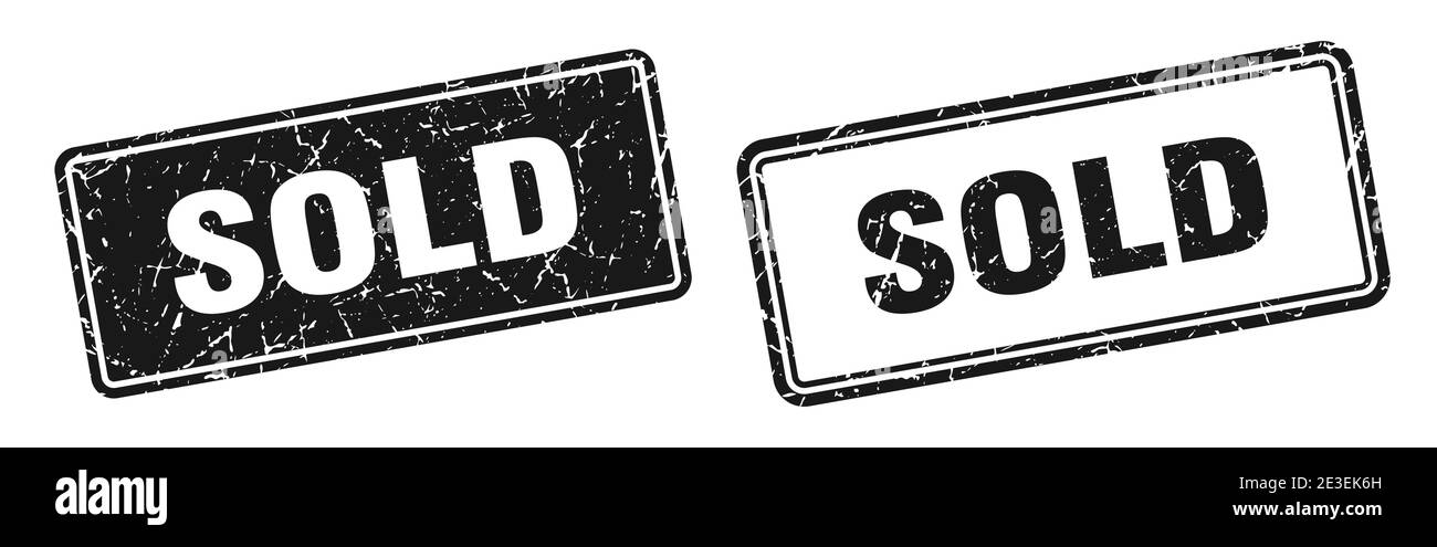 sold square stamp. sold grunge sign set Stock Vector Image & Art - Alamy