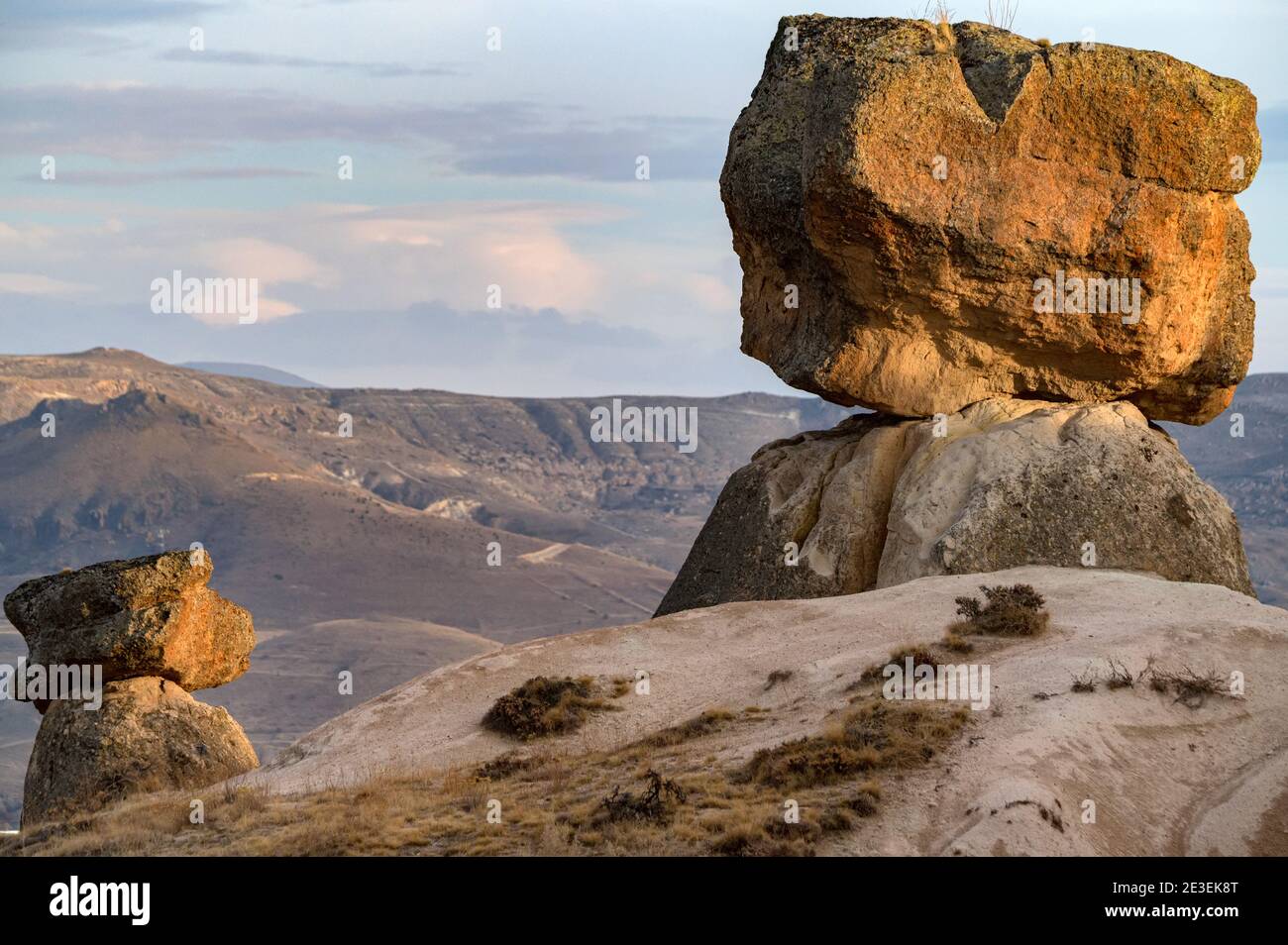 Fairy chimneys named the three beauties at Urgup, Cappadocia, Turkey ...