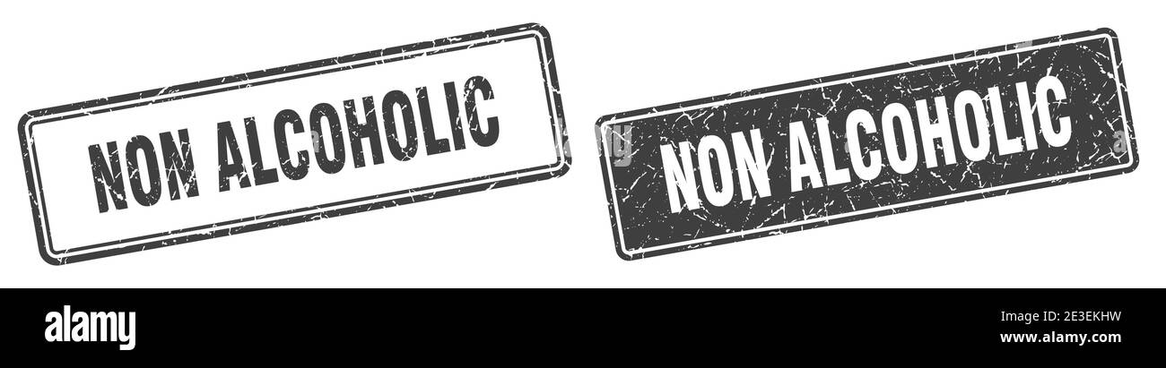 non alcoholic square stamp. non alcoholic grunge sign set Stock Vector ...