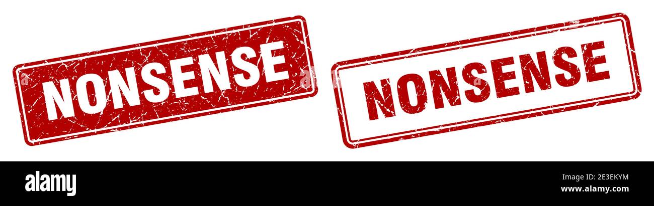 nonsense square stamp. nonsense grunge sign set Stock Vector Image ...