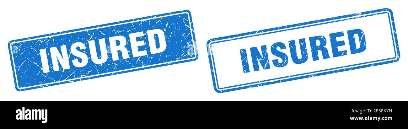 insured square stamp. insured grunge sign set Stock Vector Image & Art - Alamy