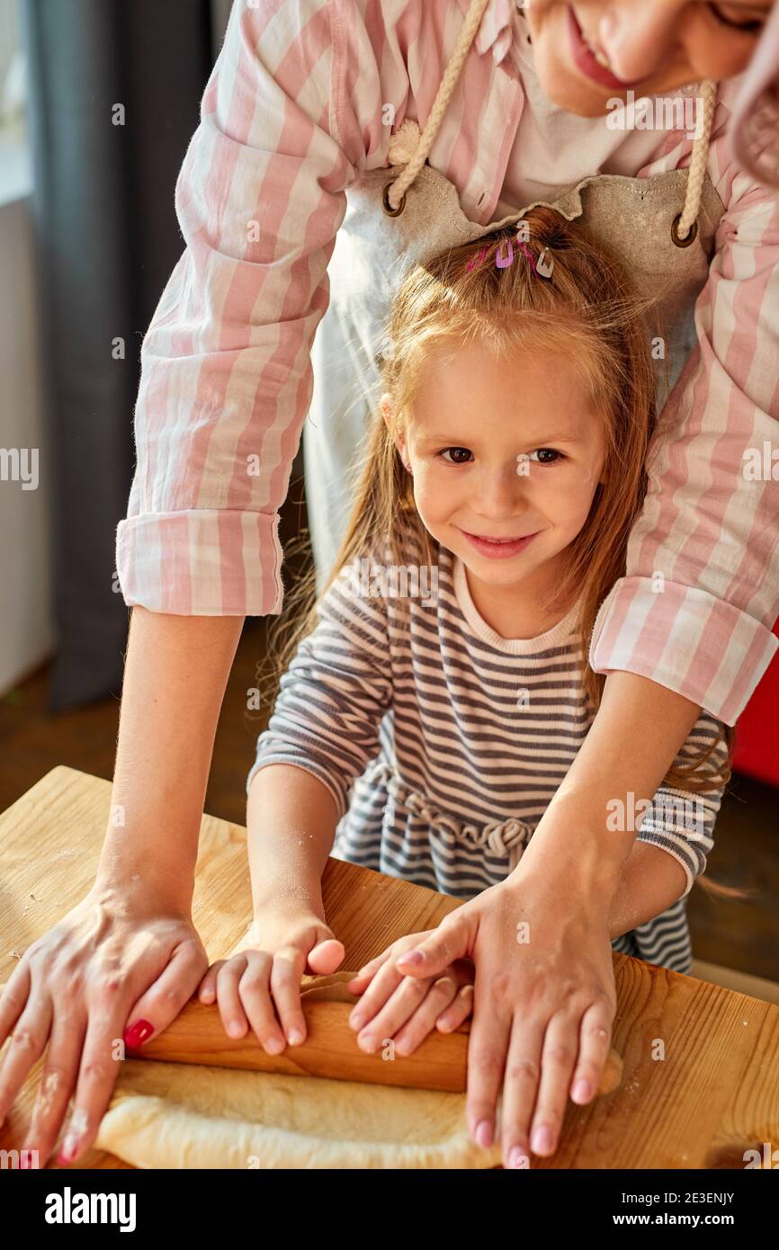 Mother And Daughter Are Going To Bake Charlotte Caucasian Adult Mom