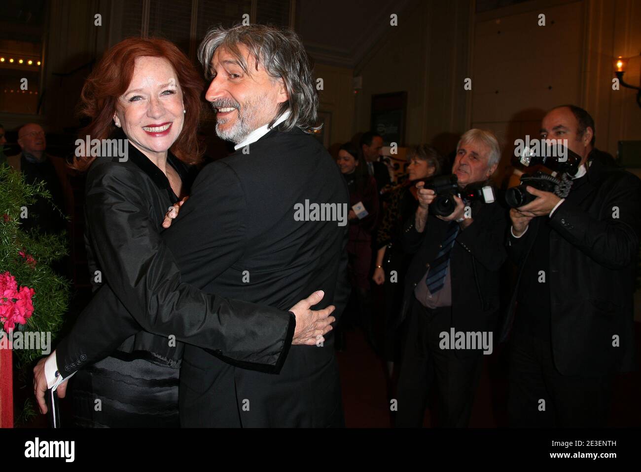 Eva Darlan and her new husband arriving at the gala evening to benefit ...