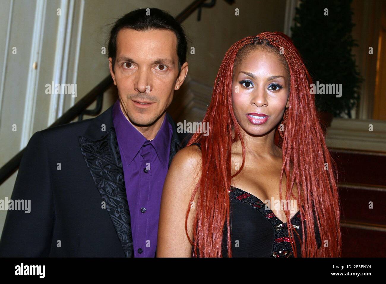 Mia Frye and husband Michel Ressiga arriving at the gala evening to ...
