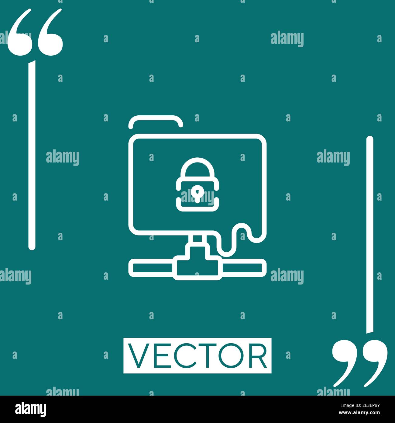 data leak vector icon Linear icon. Editable stroked line Stock Vector ...