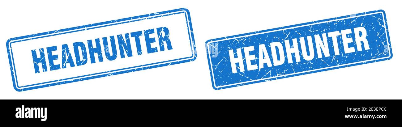 headhunter square stamp. headhunter grunge sign set Stock Vector Image ...