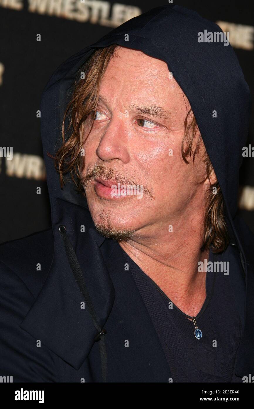 US actor Mickey Rourke arriving at the French premiere of ' 'The ...