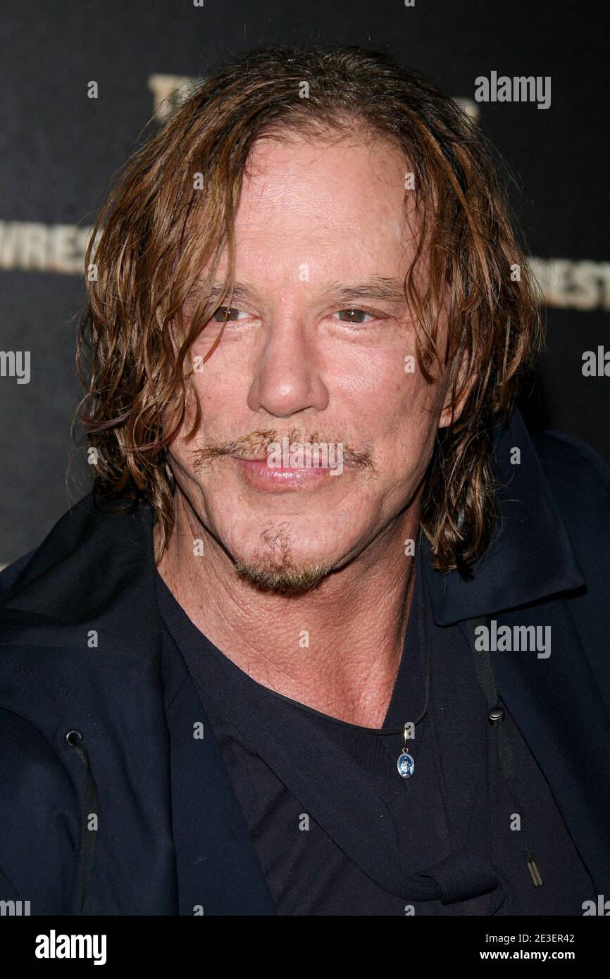 US actor Mickey Rourke arriving at the French premiere of ' 'The ...