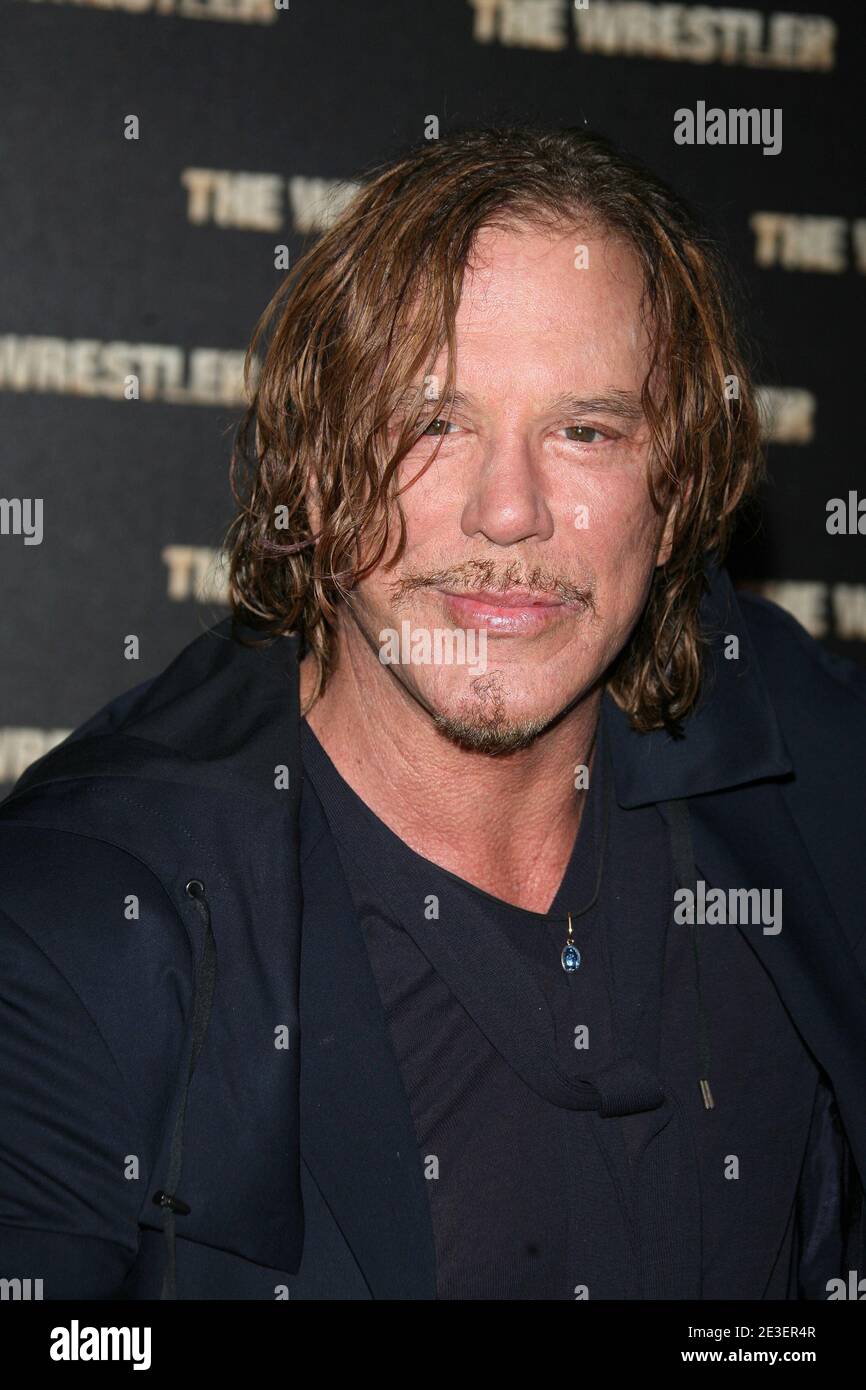 US actor Mickey Rourke arriving at the French premiere of ' 'The ...